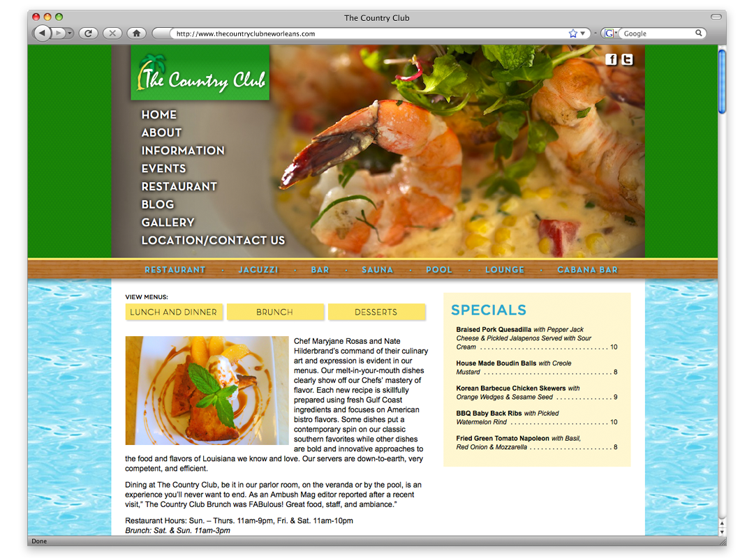 New Orleans Website Design | Website Development | The Country Club ...